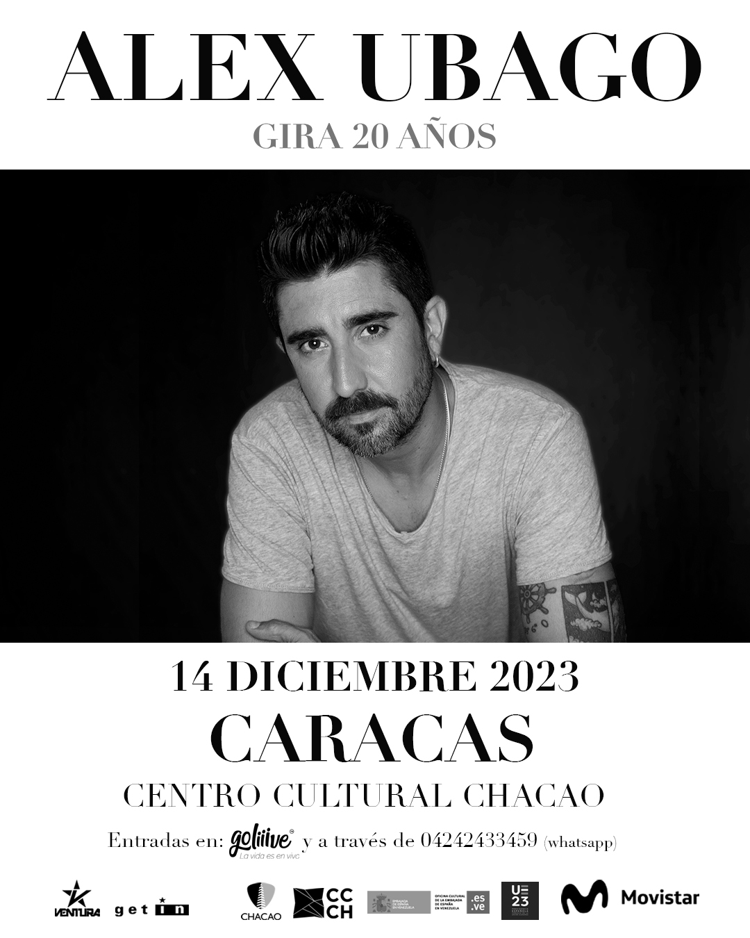 Alex Ubago celebra sus 20 años de carrera en Venezuela